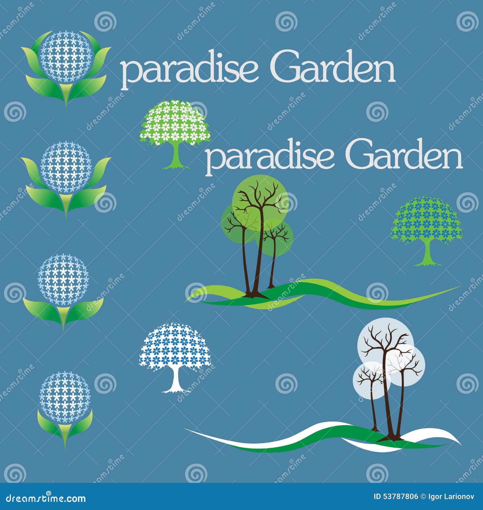 Garden of Eden stock vector. Illustration of illustrations - 53787806
