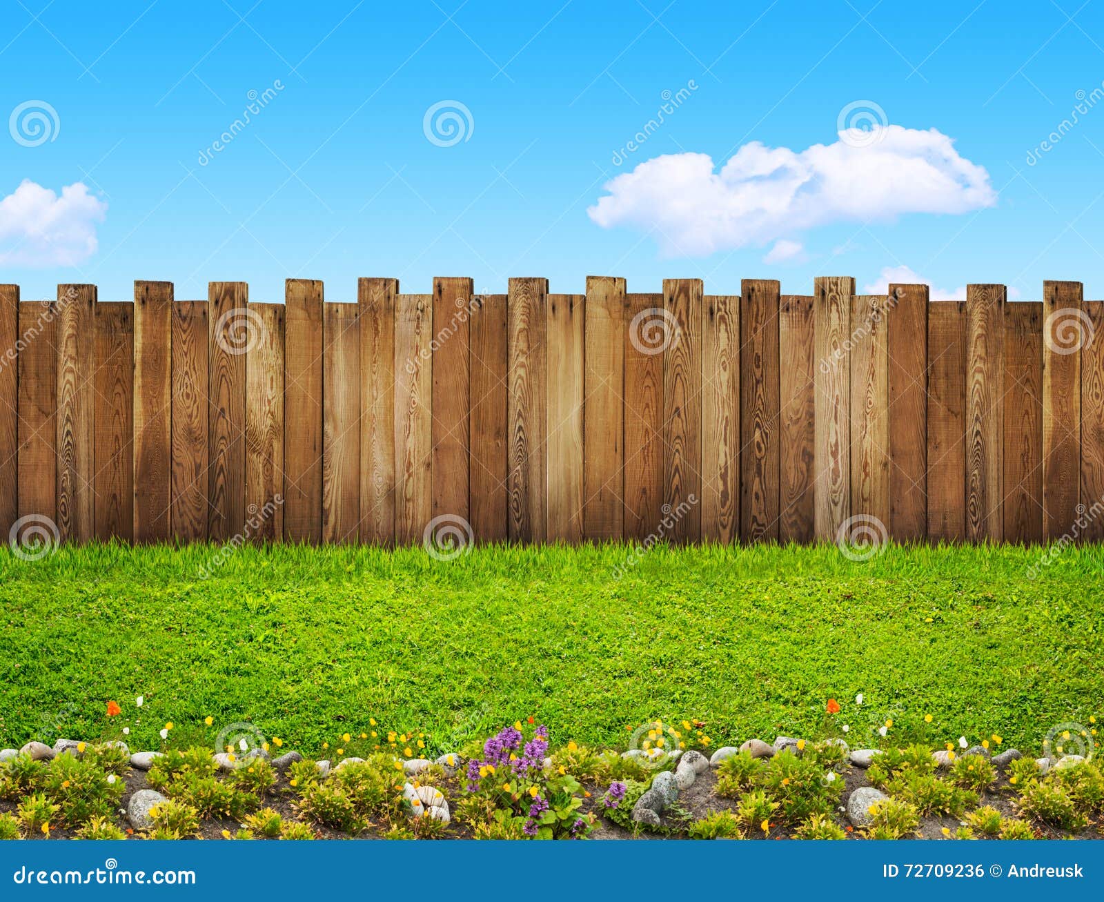 Garden fence stock photo. Image of wooden, planks, terrace - 72709236