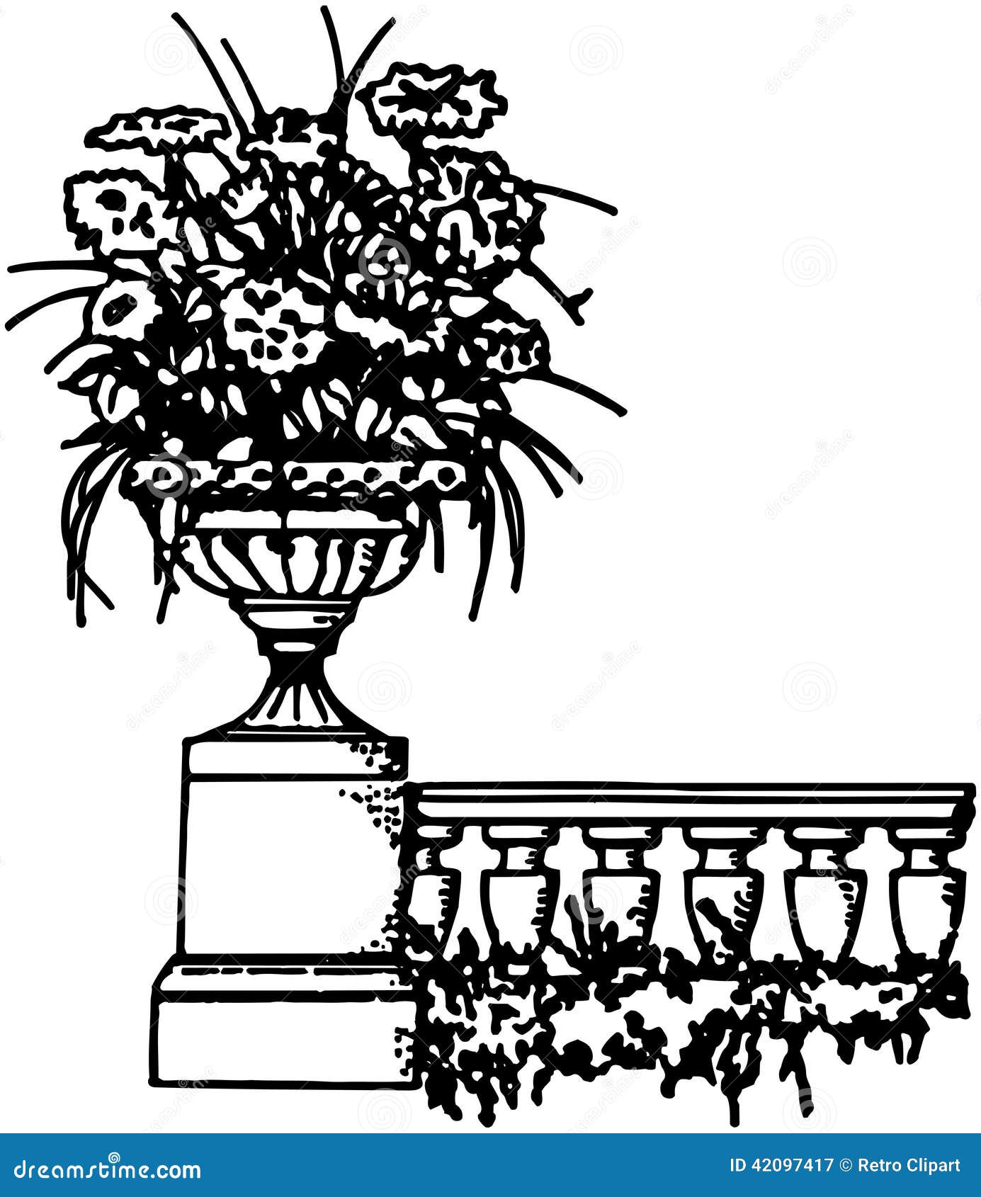 Garden Fence Motif stock vector. Illustration of forties - 42097417