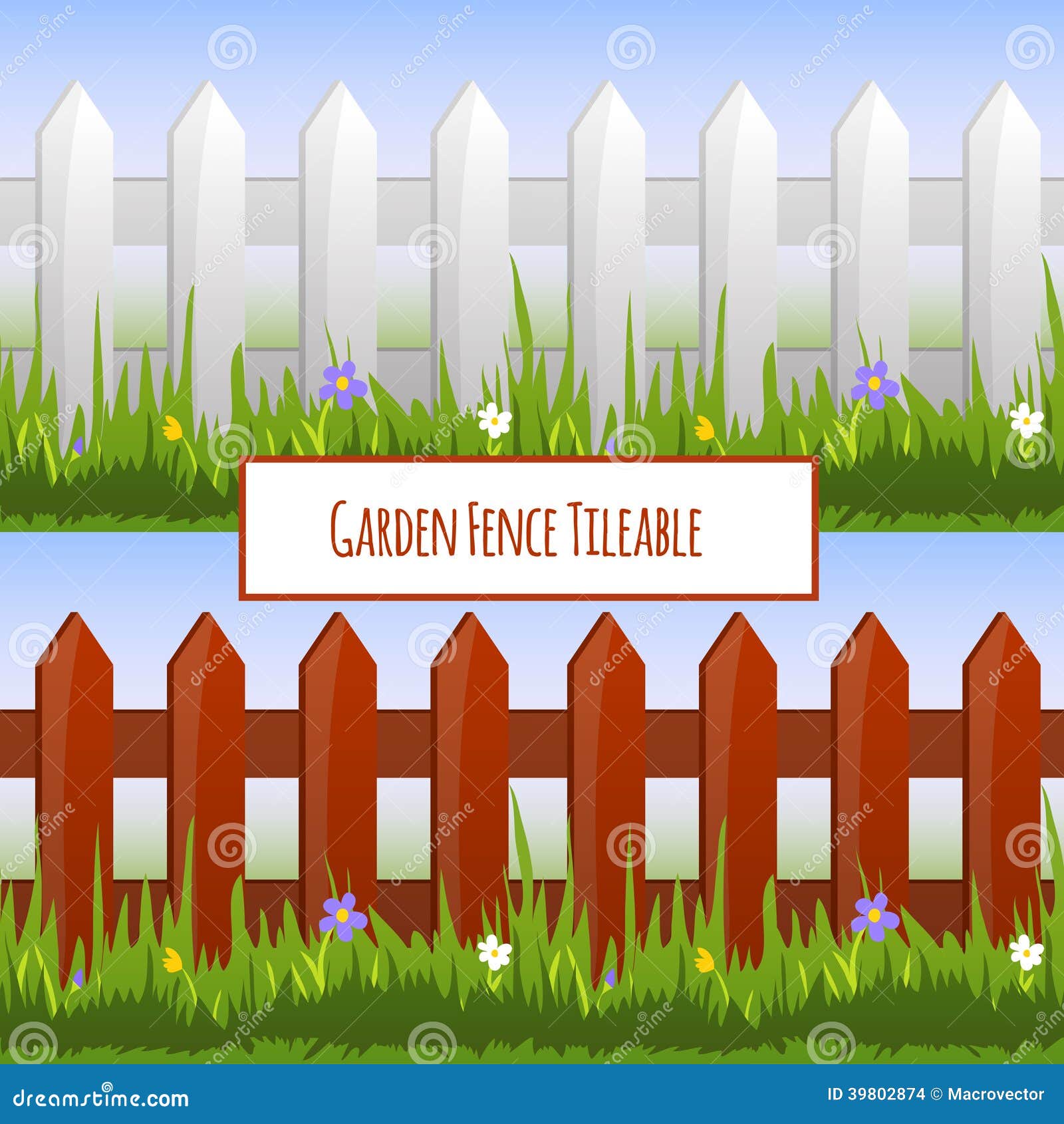 Garden fence pattern stock vector. Illustration of plank - 39802874