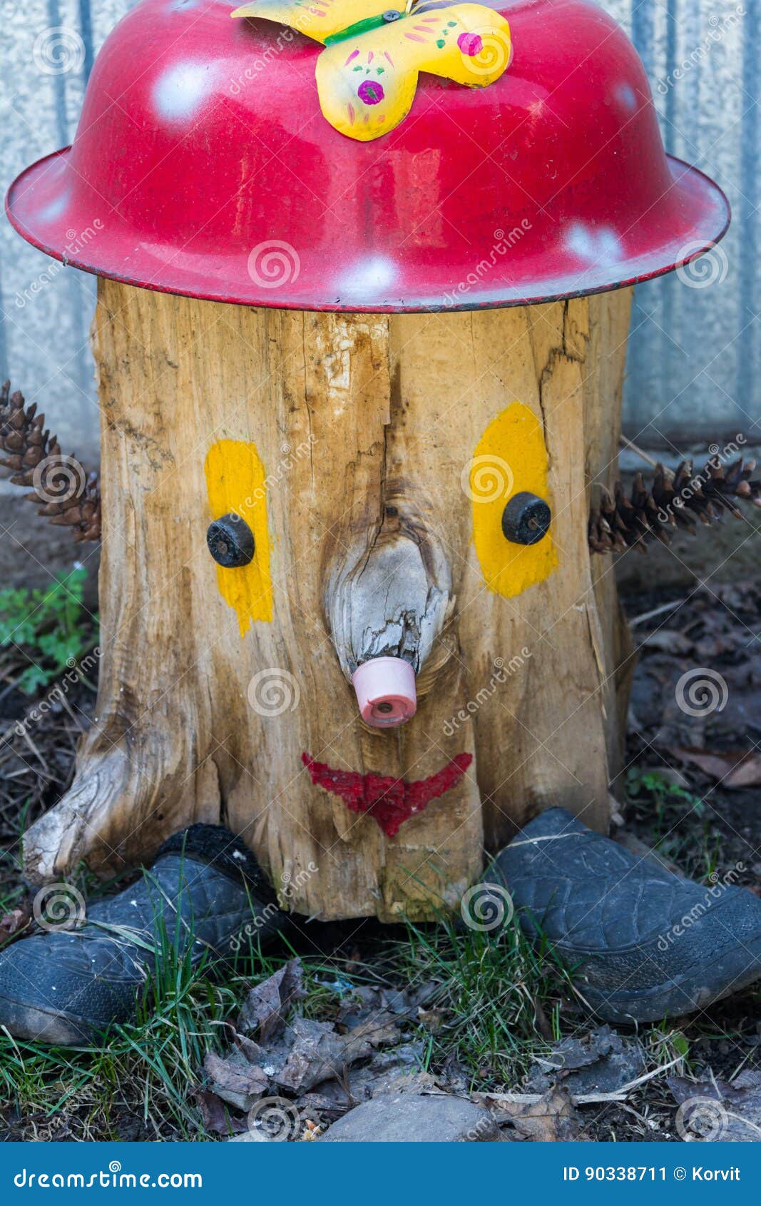 Garden figure of a stump stock image. Image of tree, folklore - 90338711