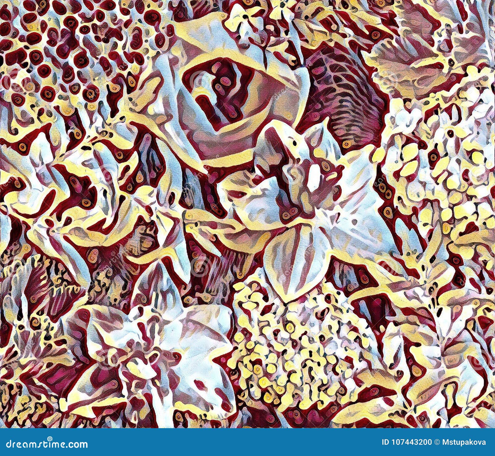 Garden flower collage stock illustration. Illustration of canvas ...