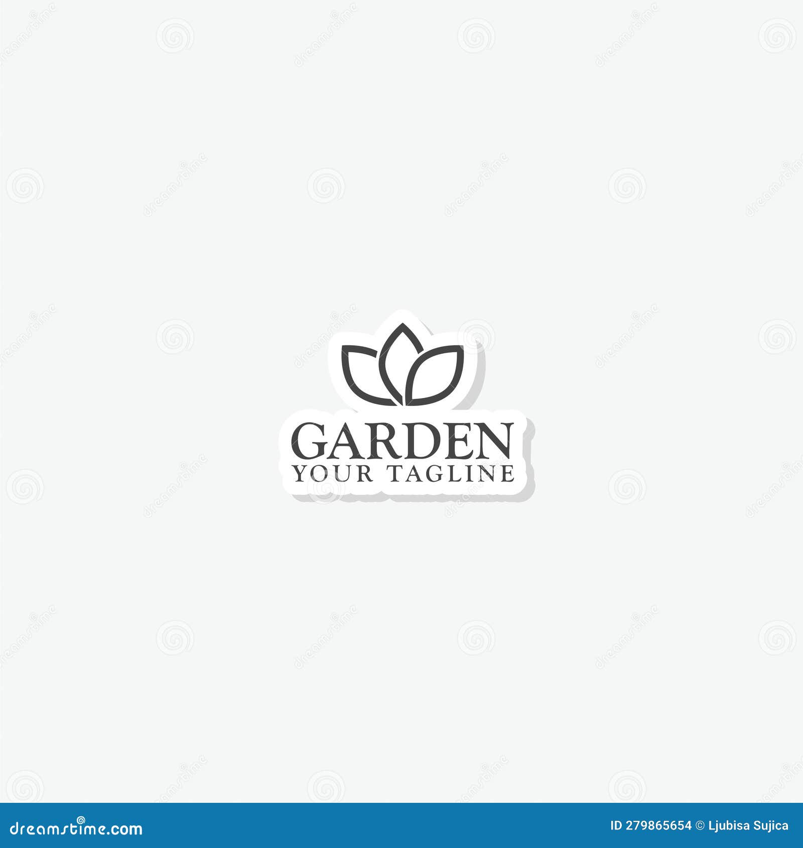 Garden Flower Logo Template Sticker Icon Stock Vector - Illustration of ...