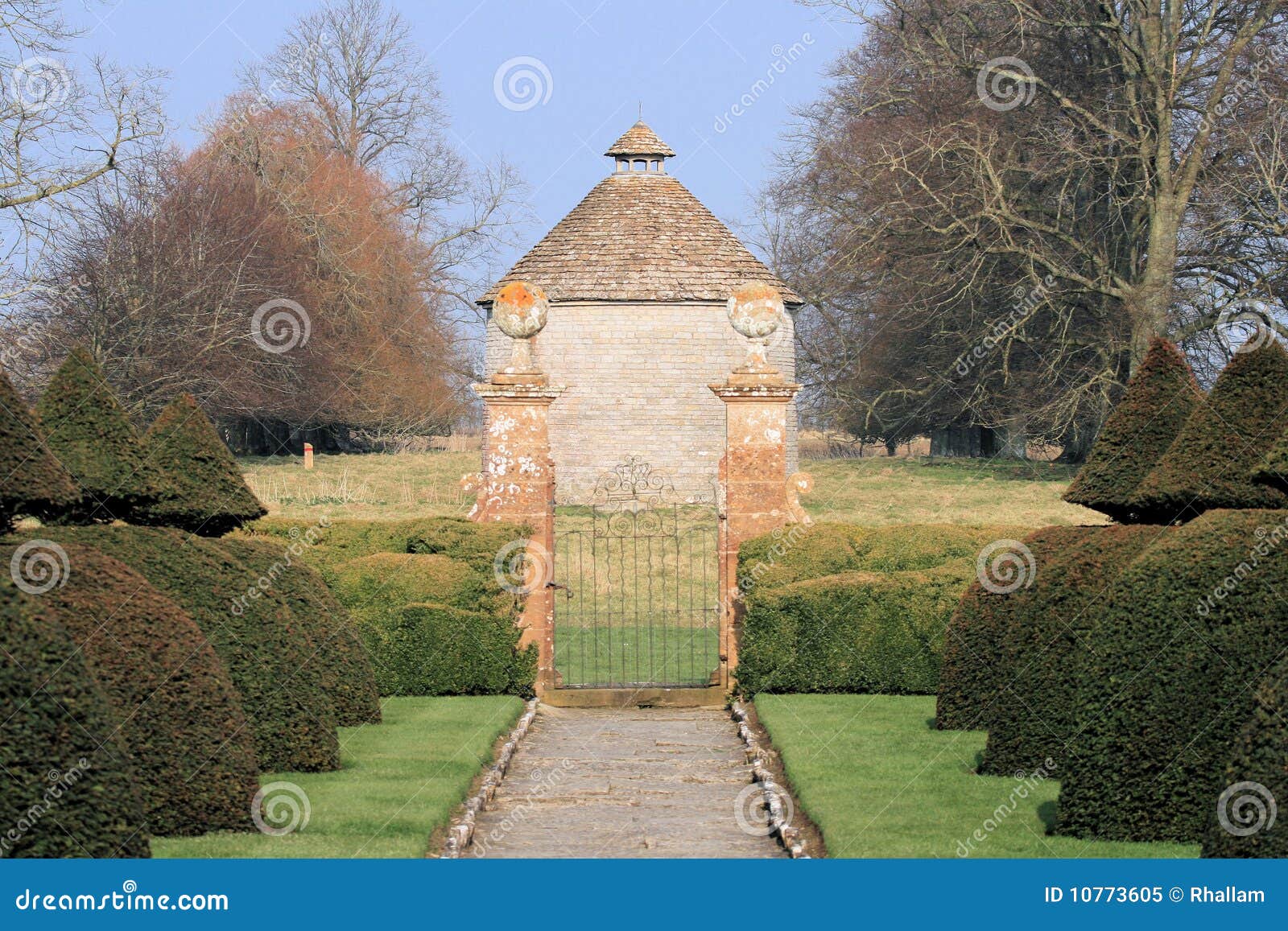 Garden folly stock image. Image of lined, tree, round - 10773605