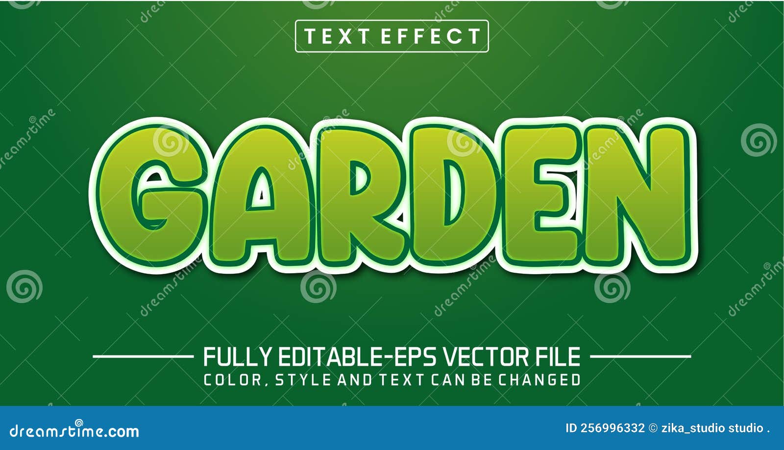 Garden Font Text Effect Editable Stock Vector - Illustration of font ...