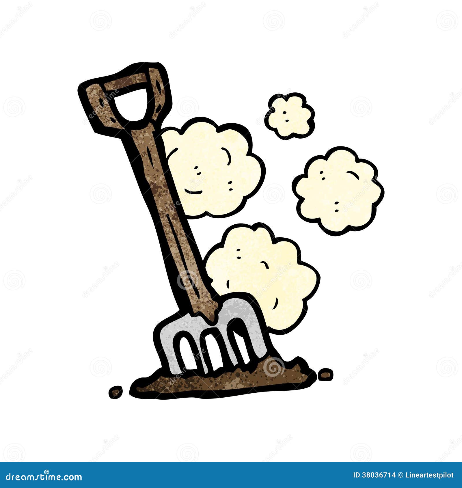 Garden fork cartoon stock vector. Illustration of quirky - 38036714