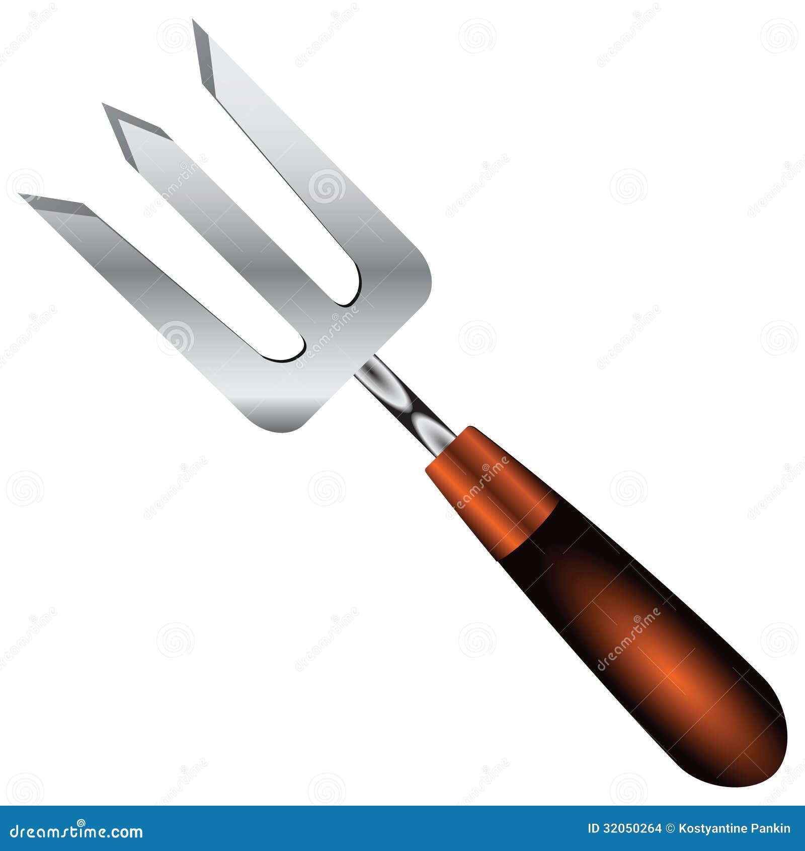 Garden Fork stock vector. Illustration of agriculture - 32050264