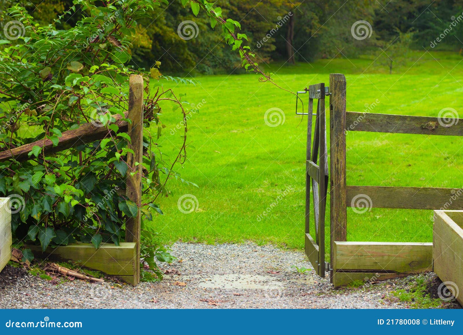 Garden Gate stock photo. Image of exit, spring, wood - 21780008