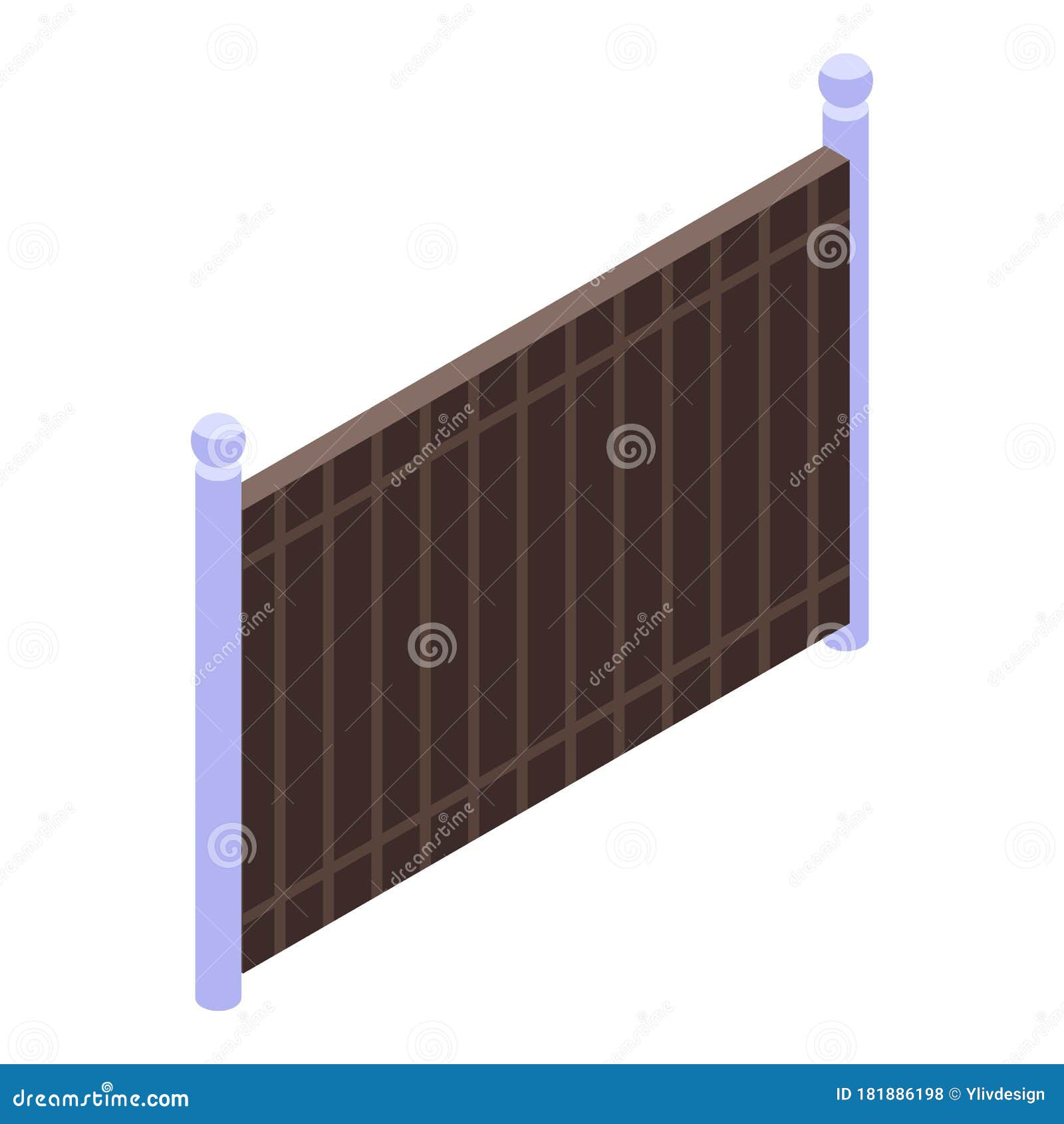Garden Gate Fence Icon, Isometric Style Stock Vector - Illustration of ...