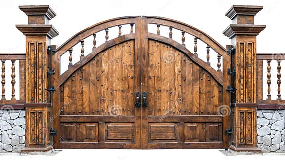 Garden Gate Isolate on Transparency Stock Illustration - Illustration ...