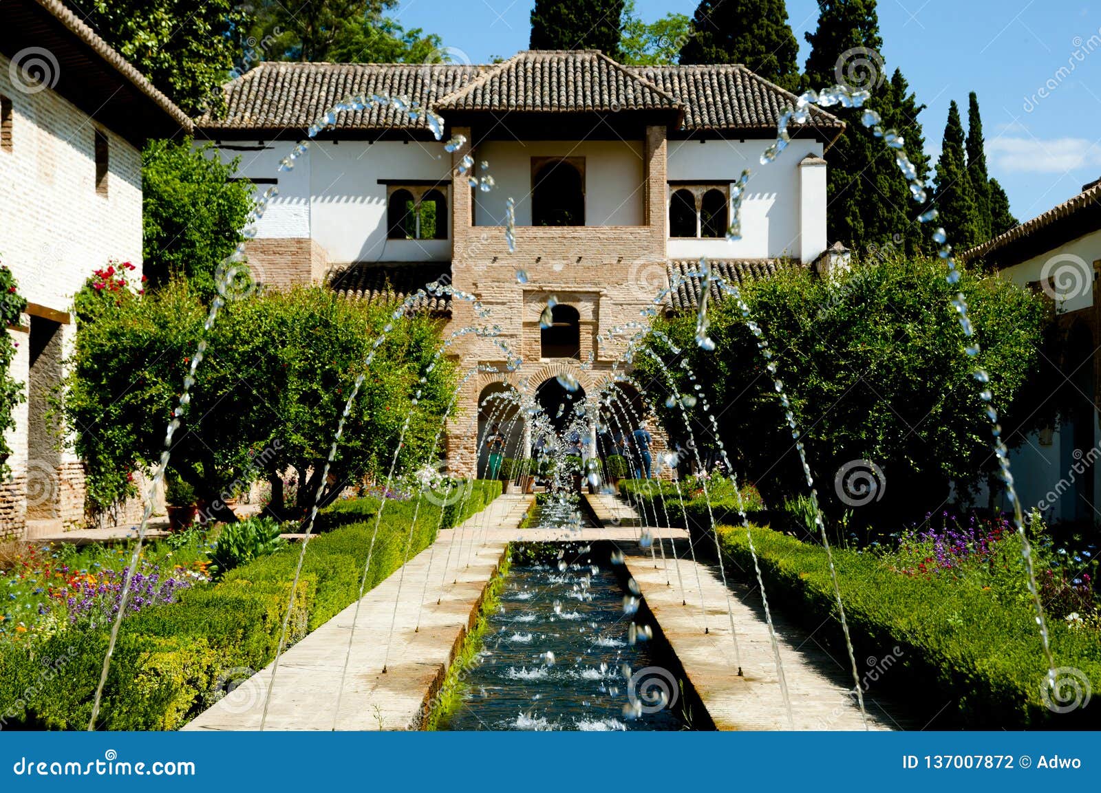 Generalife Garden stock photo. Image of spain, generalife - 137007872