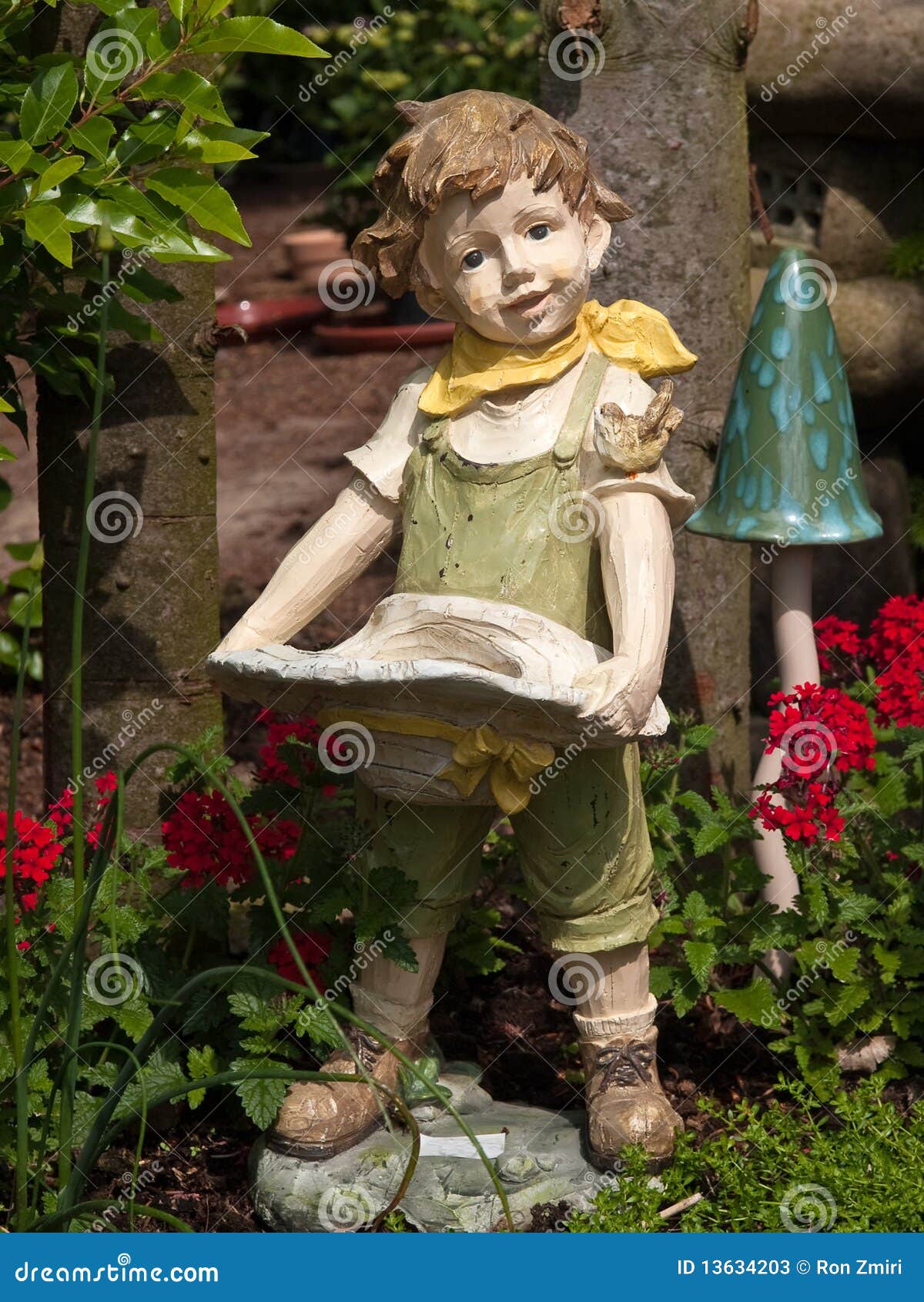 Gnome Dwarf Sculpture Thinking In The Garden Royalty-Free Stock Image ...