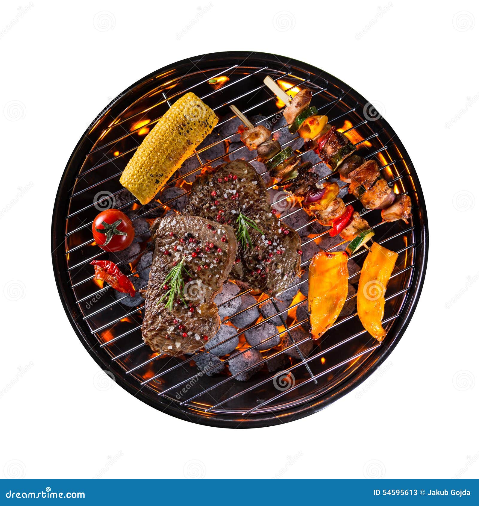 Garden Grill Isolated on White Background Stock Image - Image of ...