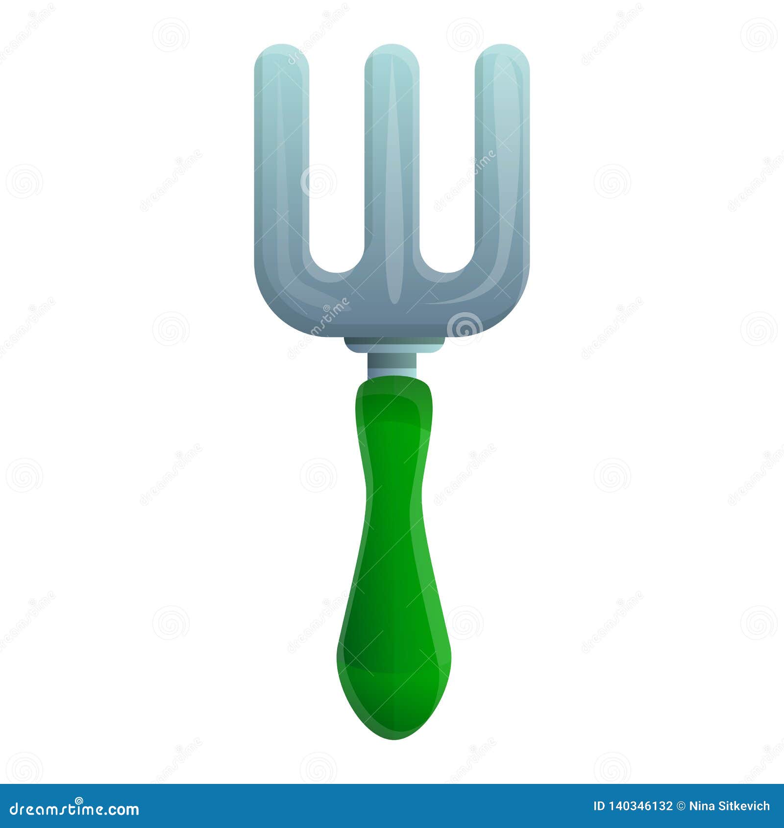 Garden Hand Rake Icon, Cartoon Style Stock Vector - Illustration of ...