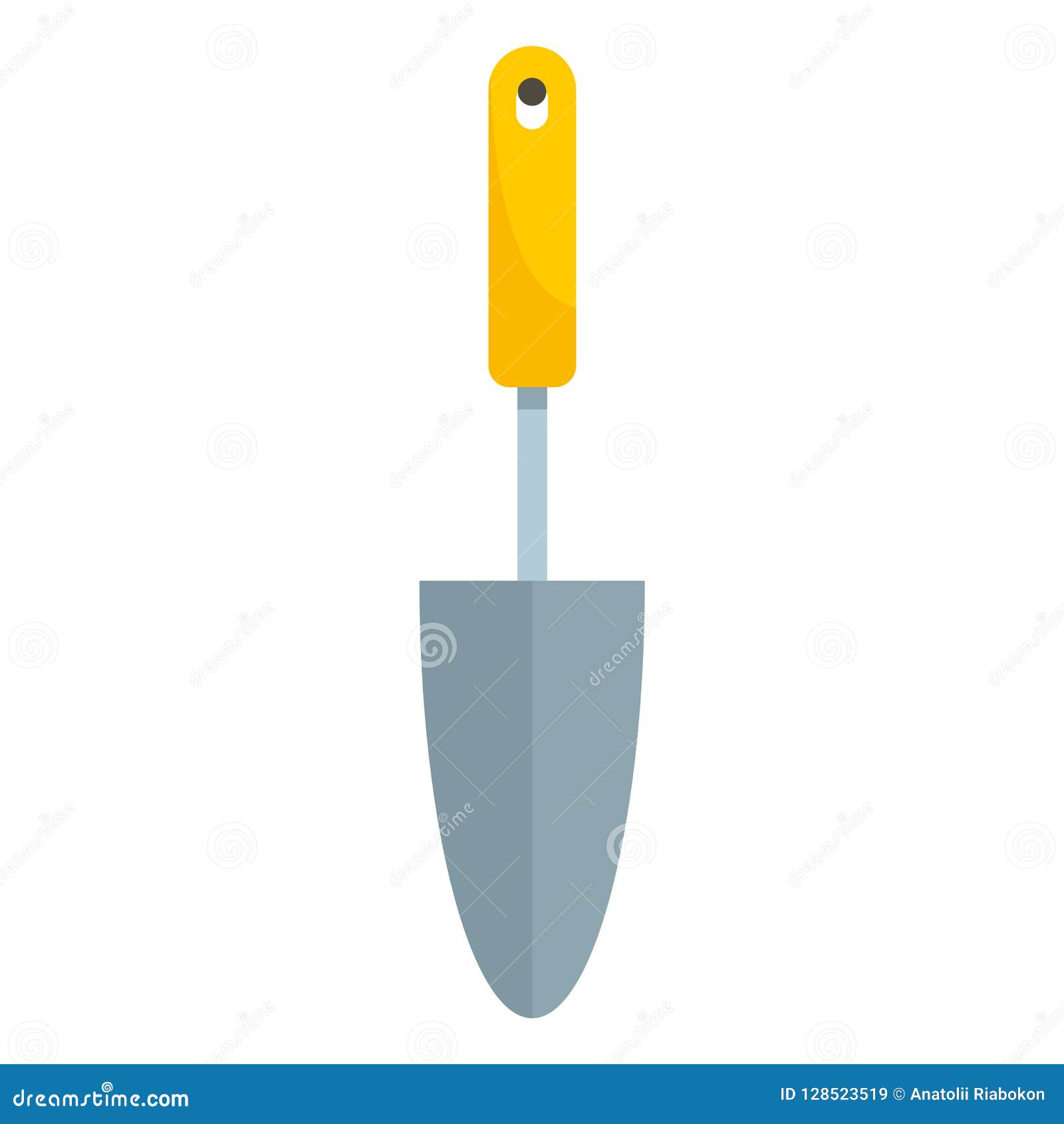 Garden Hand Shovel Icon, Flat Style Stock Vector - Illustration of ...