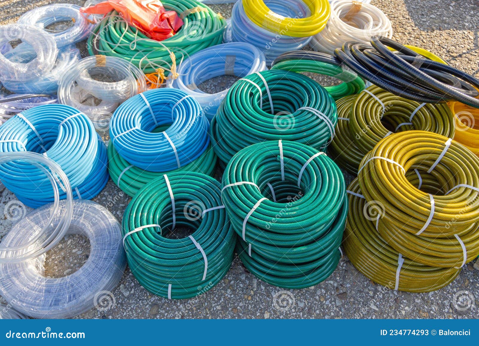 Garden Hose Coils stock image. Image of europe, gardening - 234774293