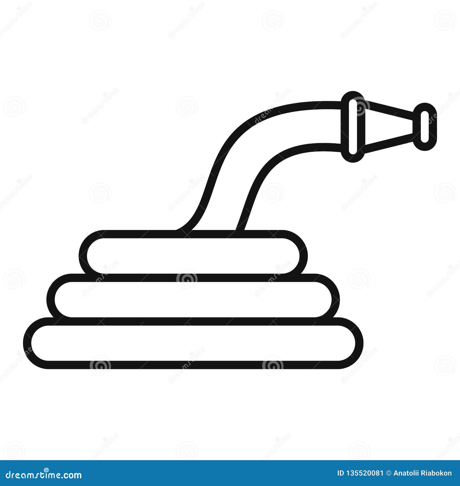 Garden Hose Icon, Outline Style Stock Vector - Illustration of country ...