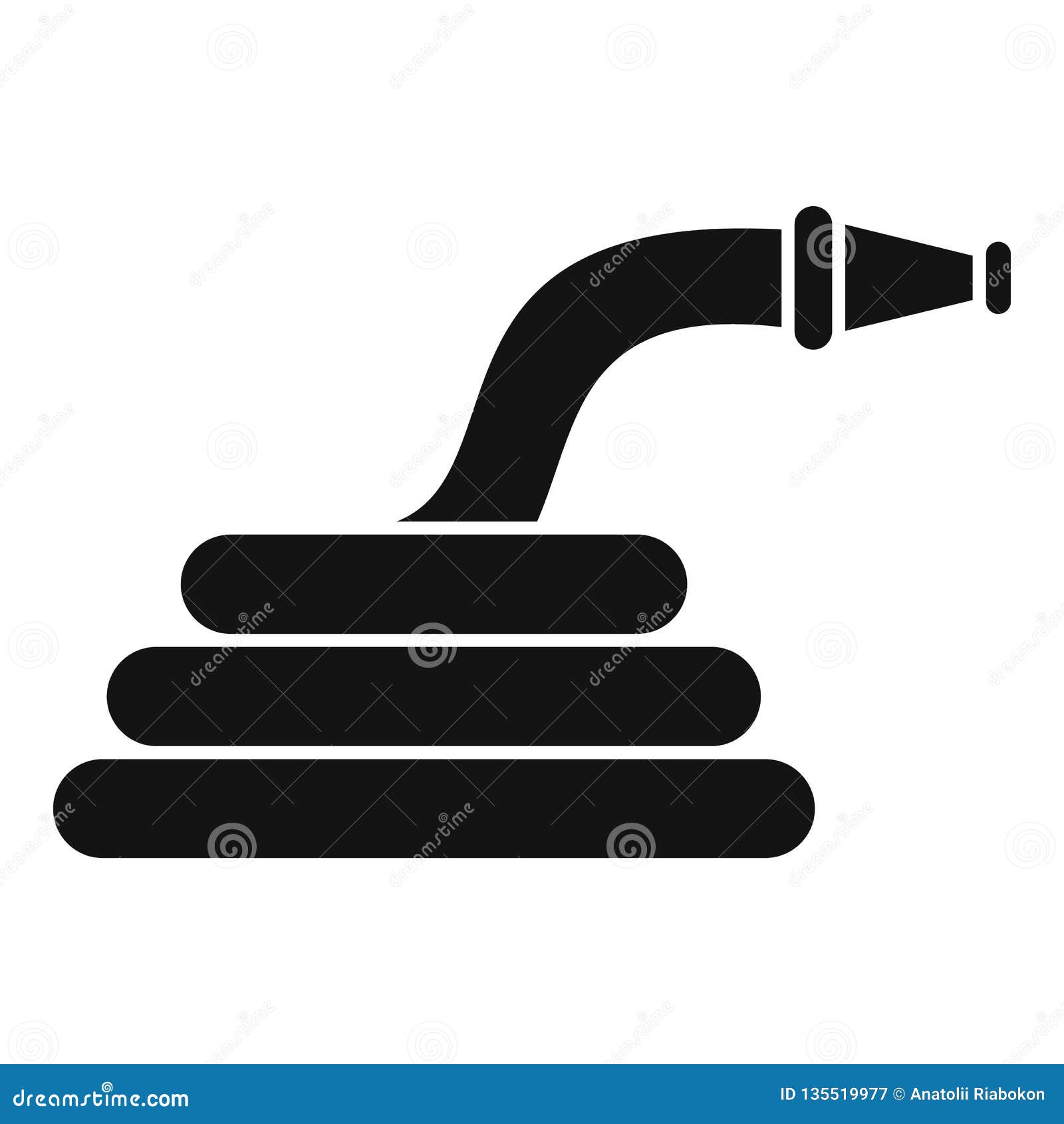 Garden Hose Icon, Simple Style Stock Vector - Illustration of garden ...