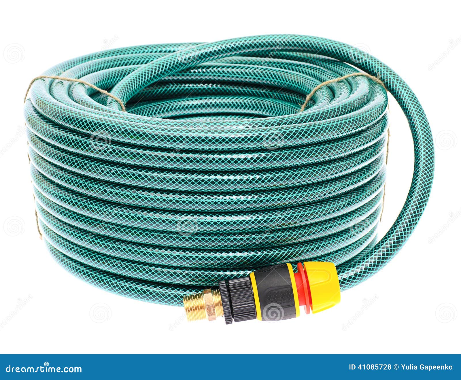 Garden Hose Isolated on White Background Stock Photo - Image of drop ...