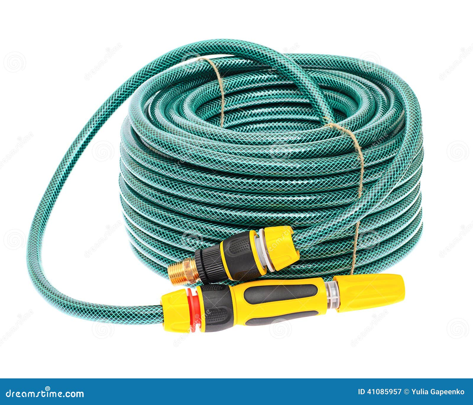 Garden Hose Isolated on White Background Stock Image - Image of spray ...