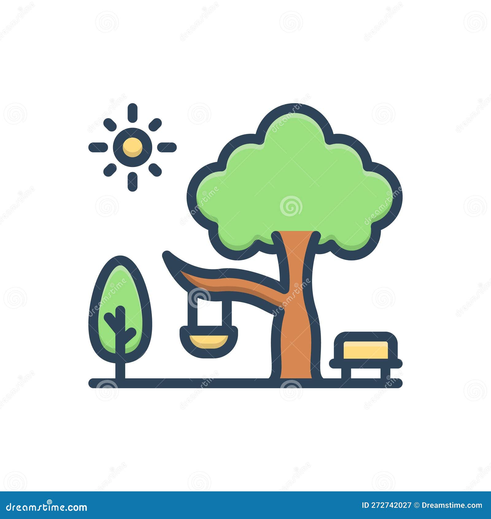 Color Illustration Icon for Garden, Plantation and Park Stock Vector ...