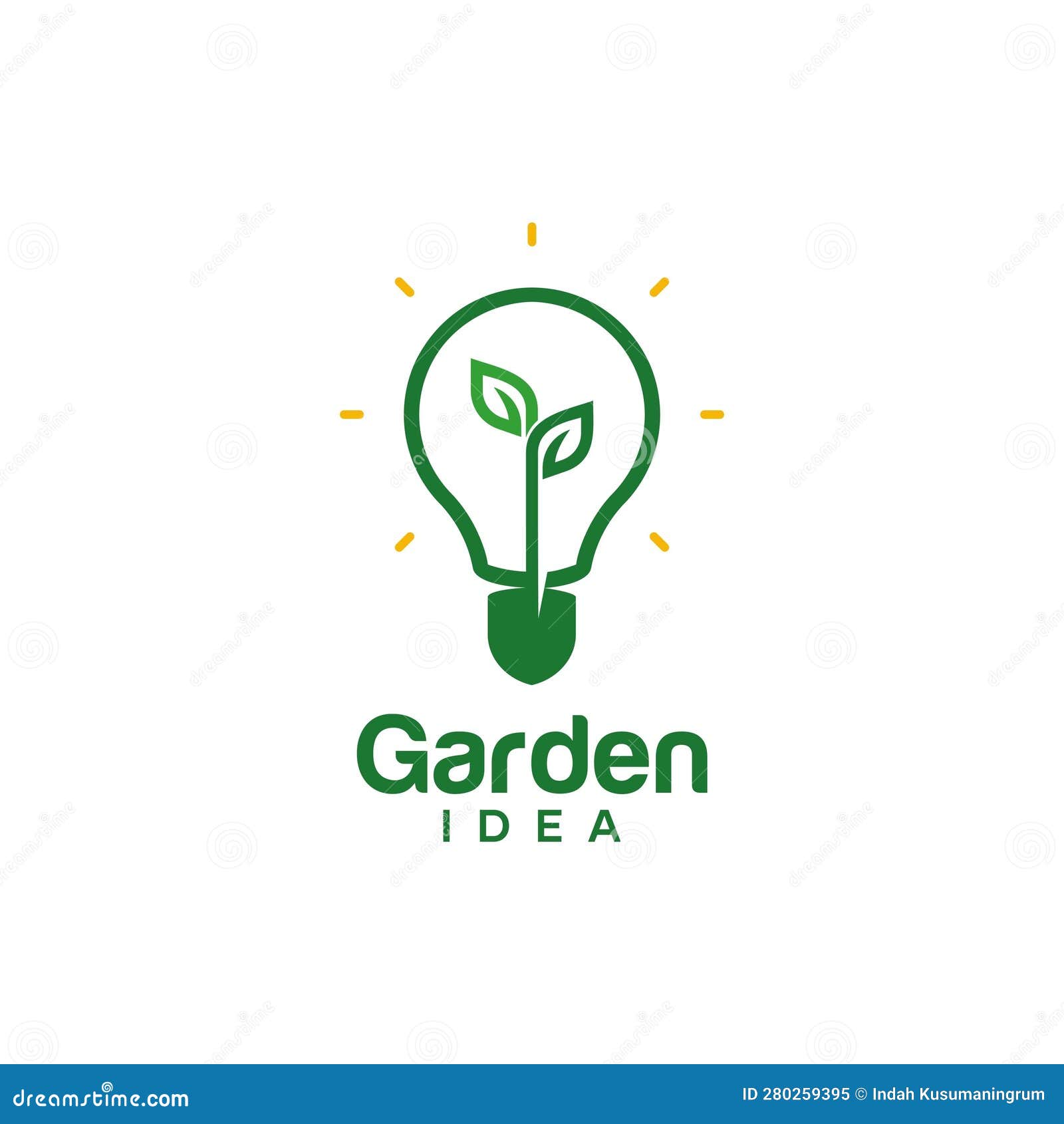 Garden Idea, Smart Idea Garden, Green Idea, Logo Design Vector ...