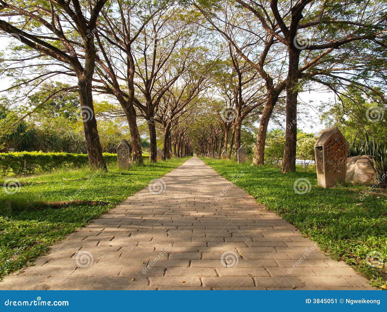 Garden Infinity Walkway Path Stock Image - Image of ground, footpath ...