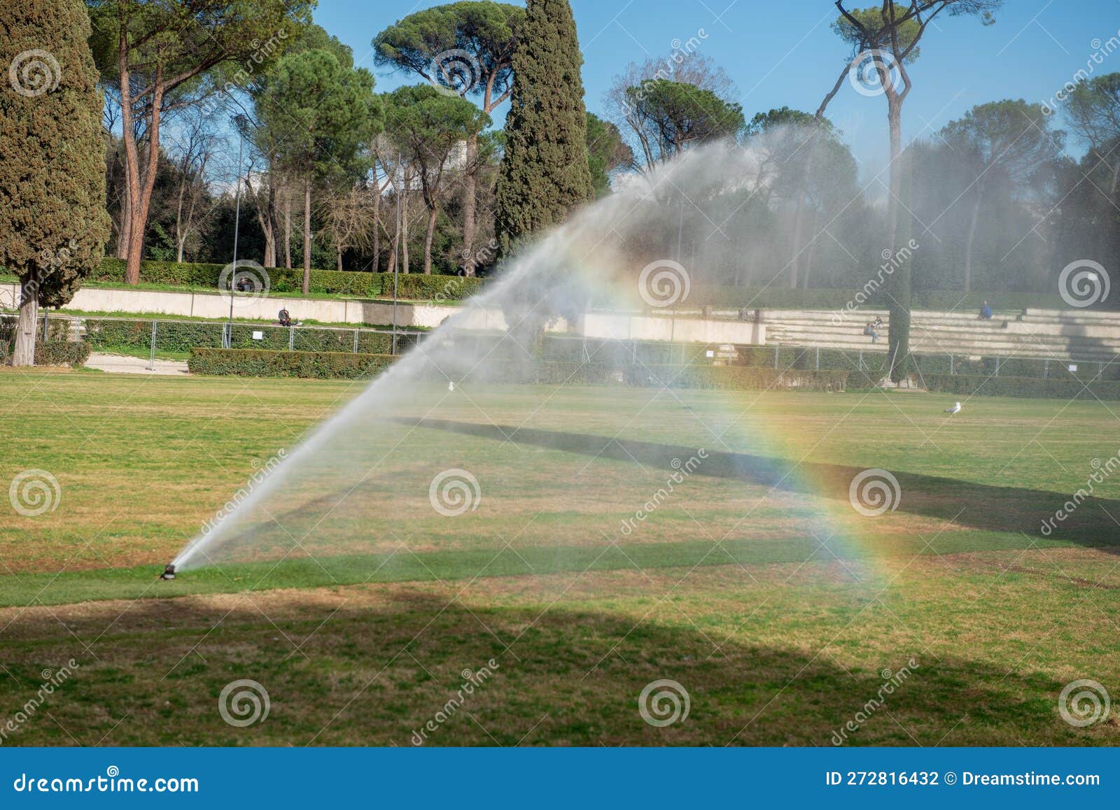 Garden irrigation jet stock photo. Image of spread, drop - 272816432