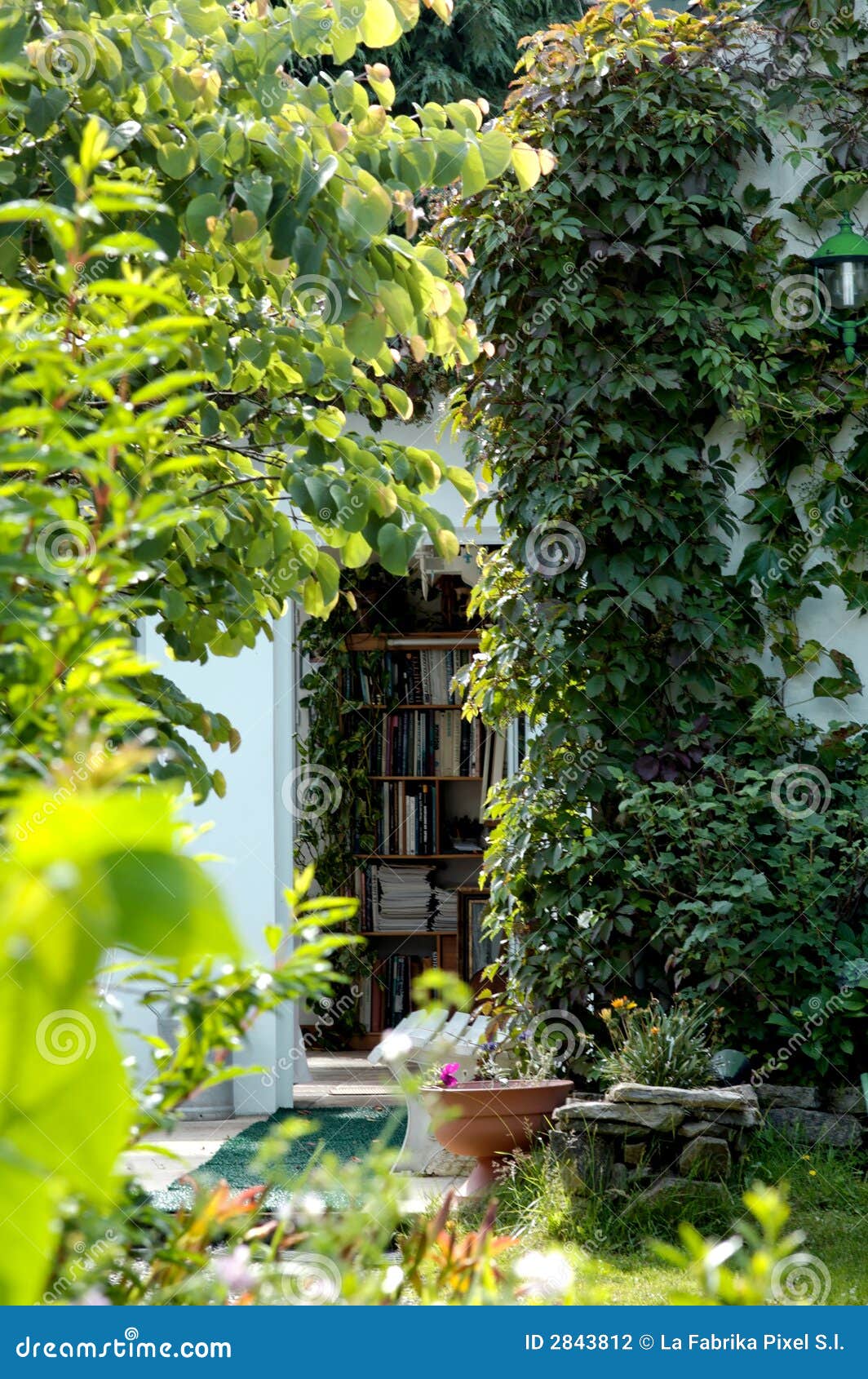 The garden library stock photo. Image of luxuriant, still - 2843812