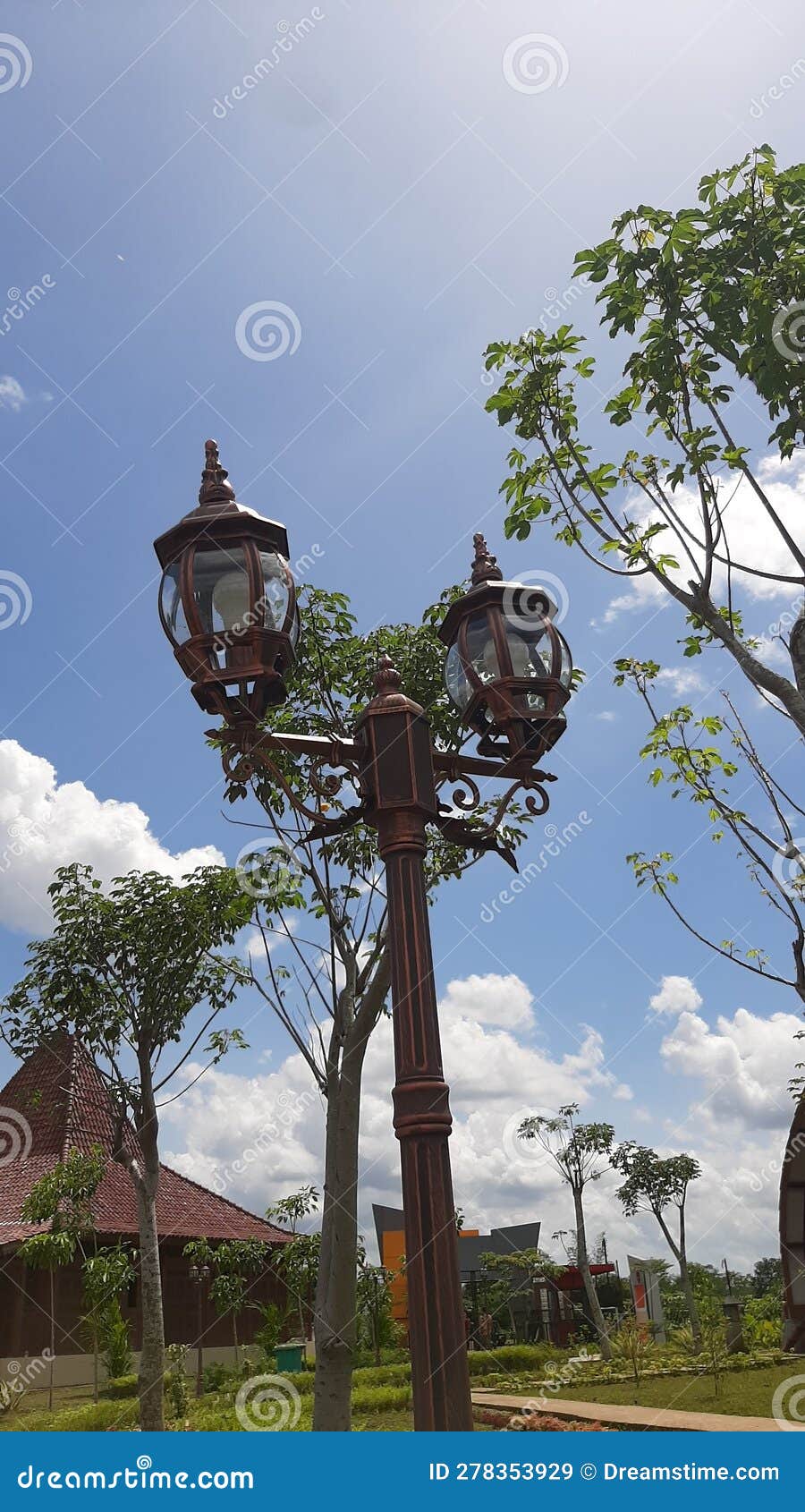 Garden Lights during the Day, with a Bright View Stock Image - Image of ...