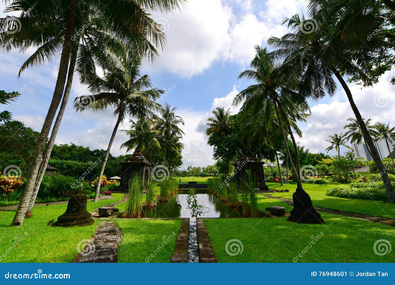 Garden of a Luxury Resort in Java Stock Image - Image of park, tropic ...