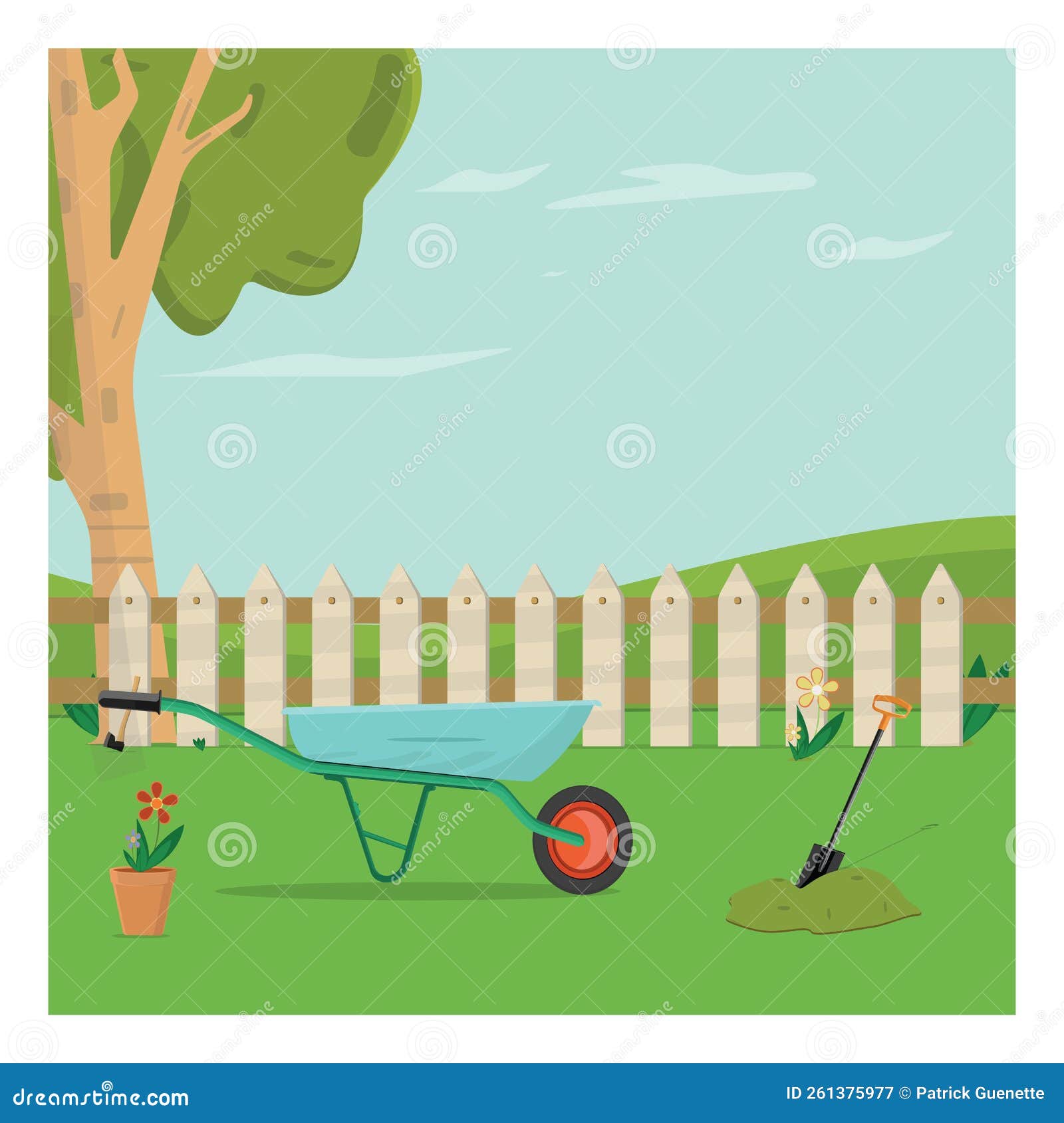 Garden nature, icon stock vector. Illustration of design - 261375977