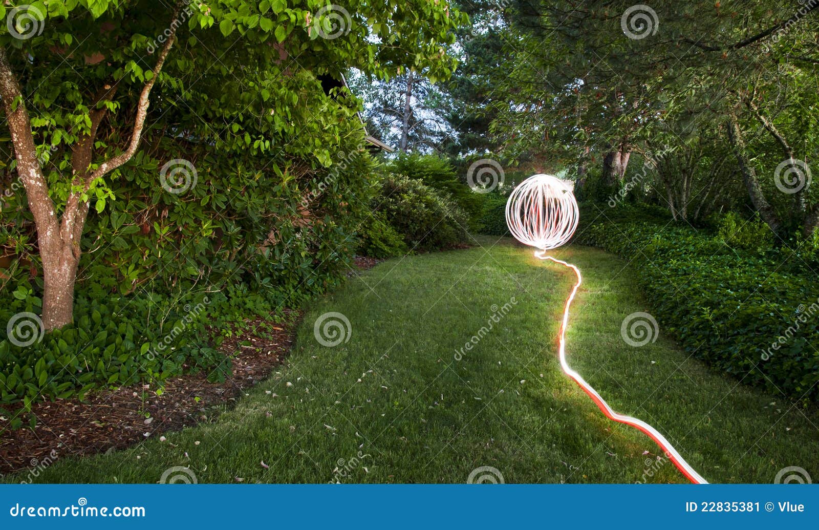 Garden Orb stock image. Image of evening, ball, glowing - 22835381