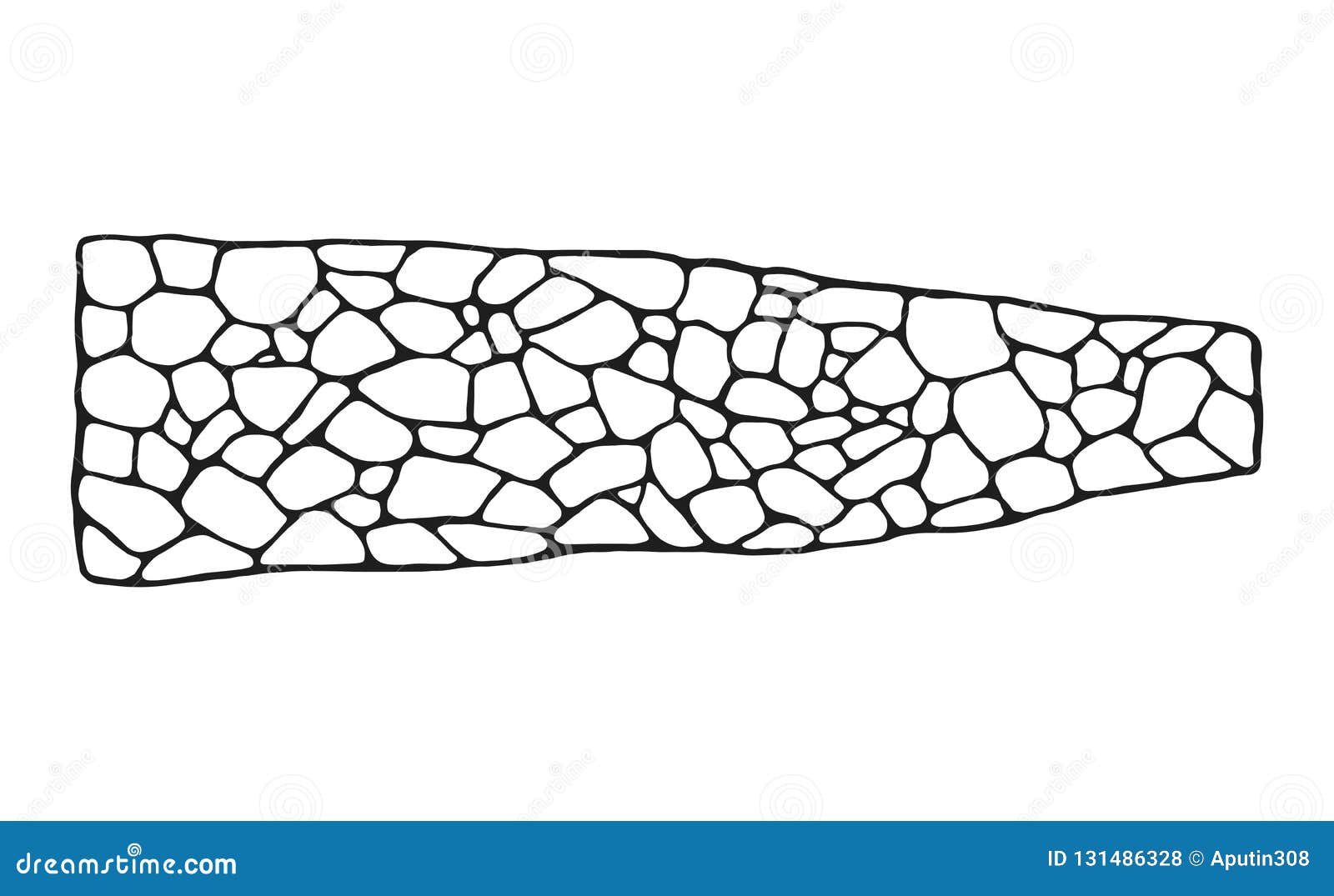 Garden Path. Decorative Stonework. Vector Sketch Stock Vector ...