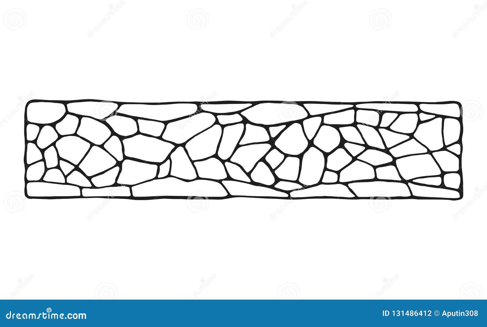 Garden Path. Decorative Stonework. Vector Sketch Stock Vector ...