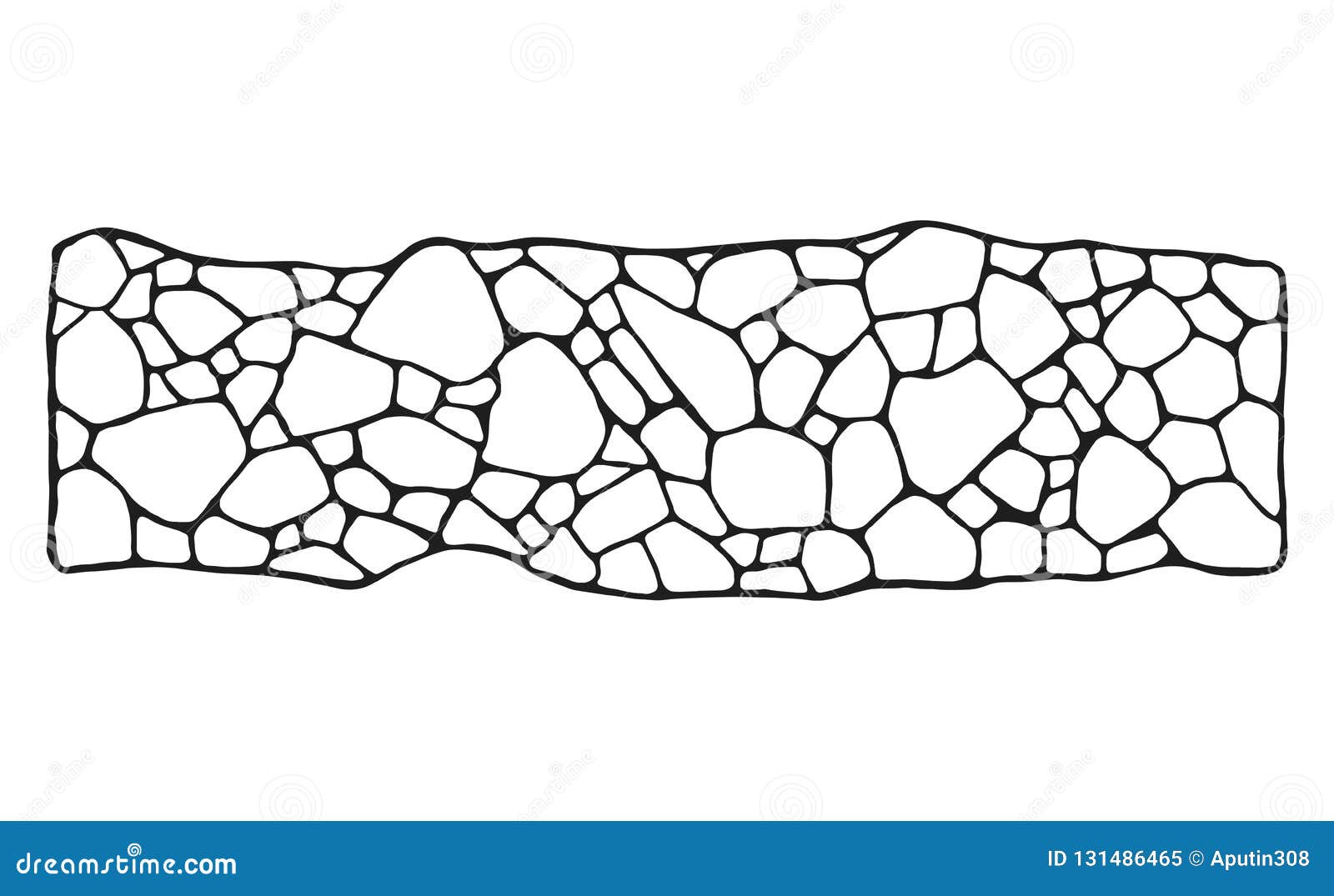 Garden Path. Decorative Stonework. Vector Sketch Stock Vector ...