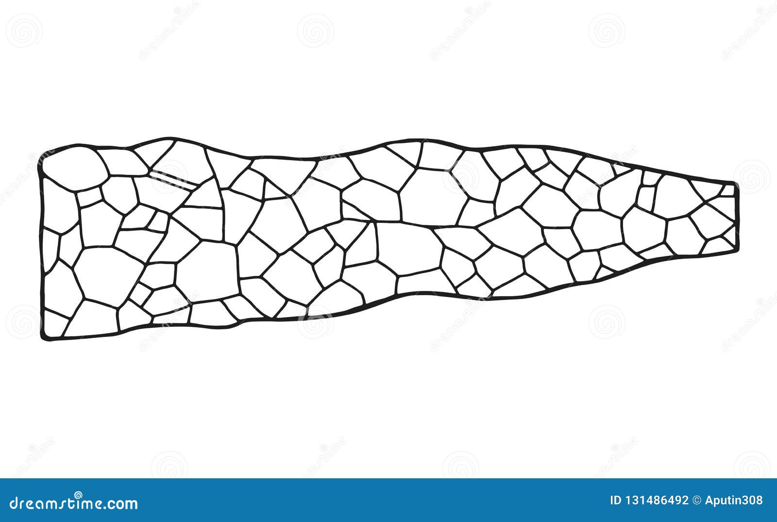 Garden Path. Decorative Stonework. Vector Sketch Stock Vector ...