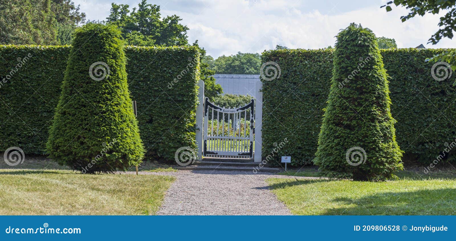 Garden path and gate stock photo. Image of garden, romantic - 209806528