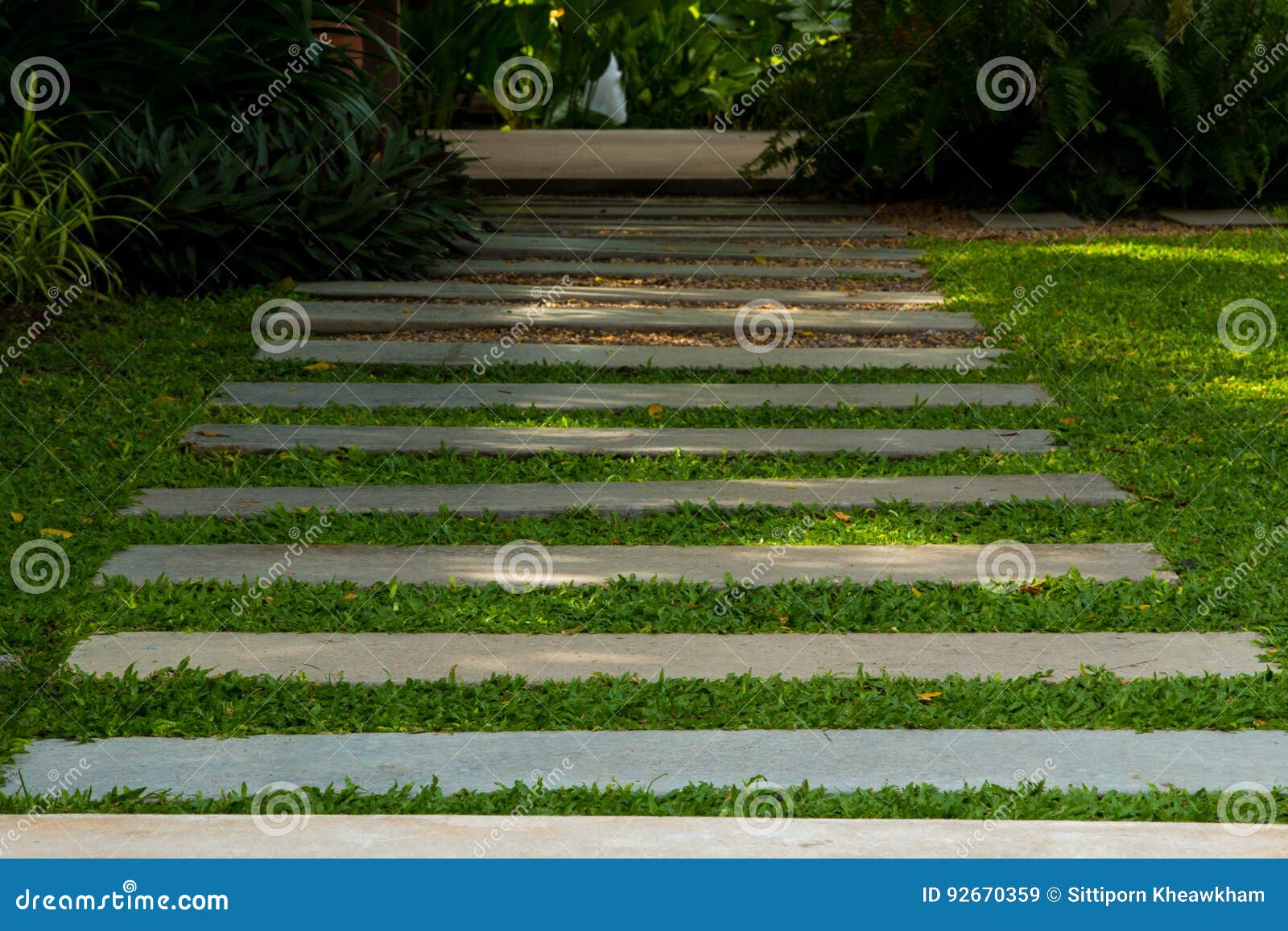 Garden path in hotel stock image. Image of landscape - 92670359