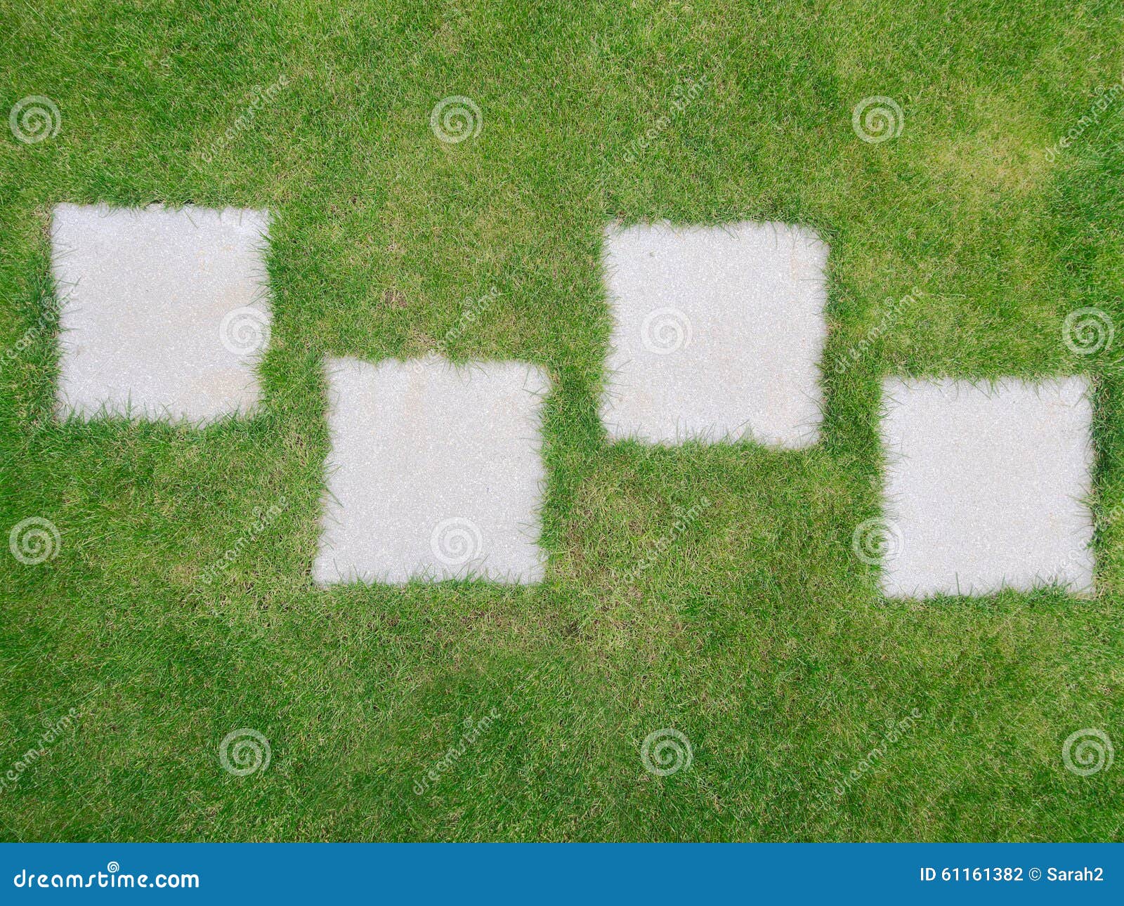 Garden Path - Slabs in Mowed Grass Lawn Stock Photo - Image of paving ...