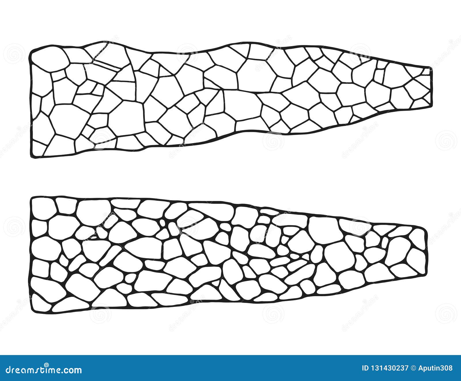 Garden Path of Tiles Set. Masonry Stone Isolated Vector Stock Vector ...