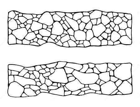 Garden Path of Tiles Set. Masonry Stone Stock Vector - Illustration of ...