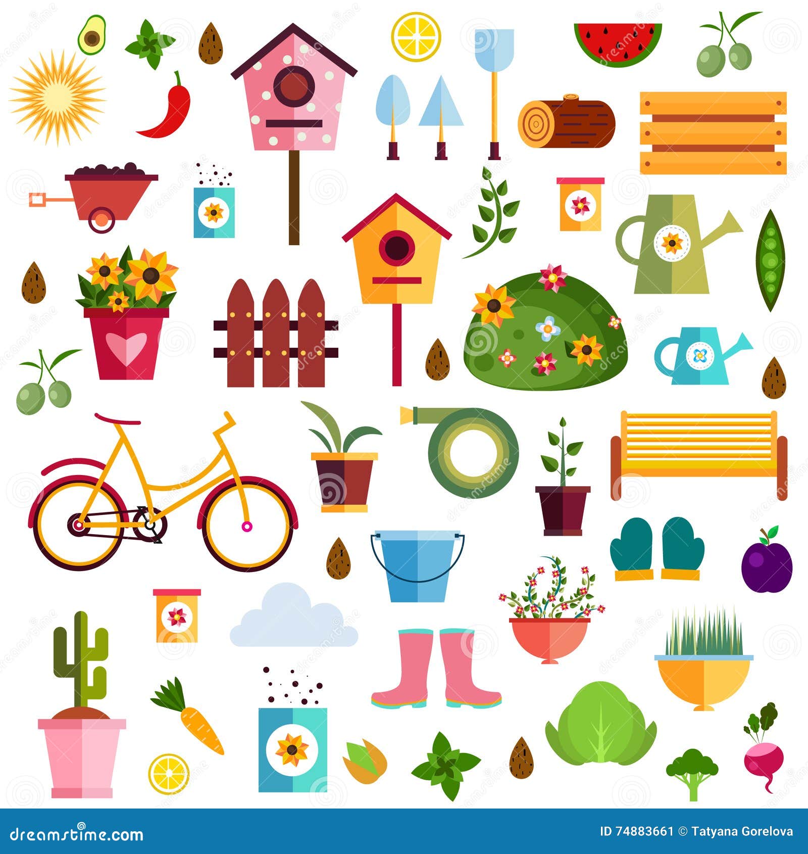 Garden Pattern Nature Illustration Stock Illustration - Illustration of ...