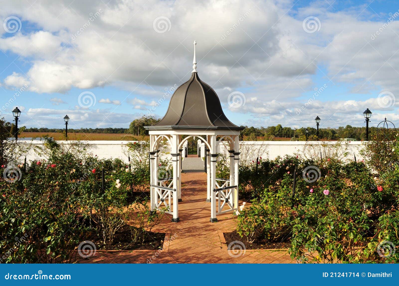 Garden Pavilion stock photo. Image of lightposts, foliage - 21241714