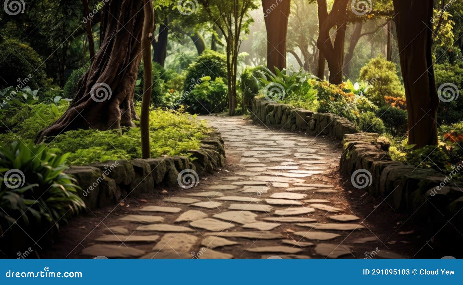 Garden of Personal Growth Path Stock Illustration - Illustration of ...