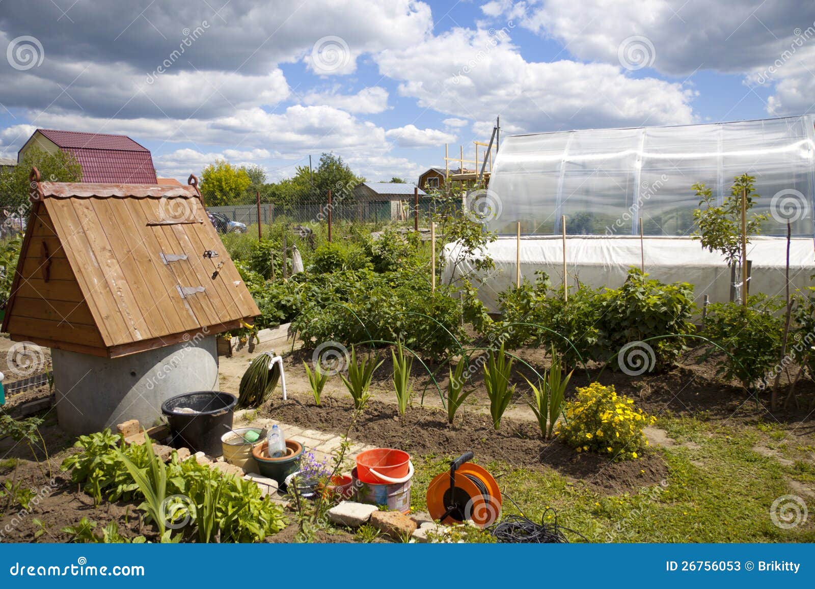 Garden plot stock image. Image of plot, villa, greenhouse - 26756053