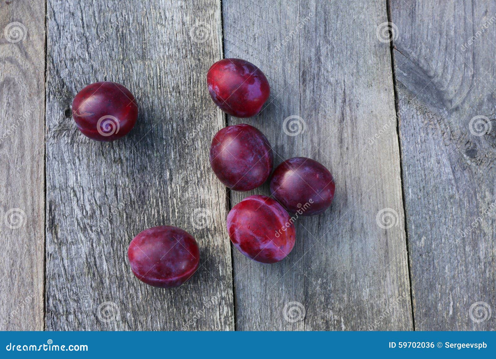 Garden Plum on a Wooden Surface Stock Photo - Image of food, natural ...