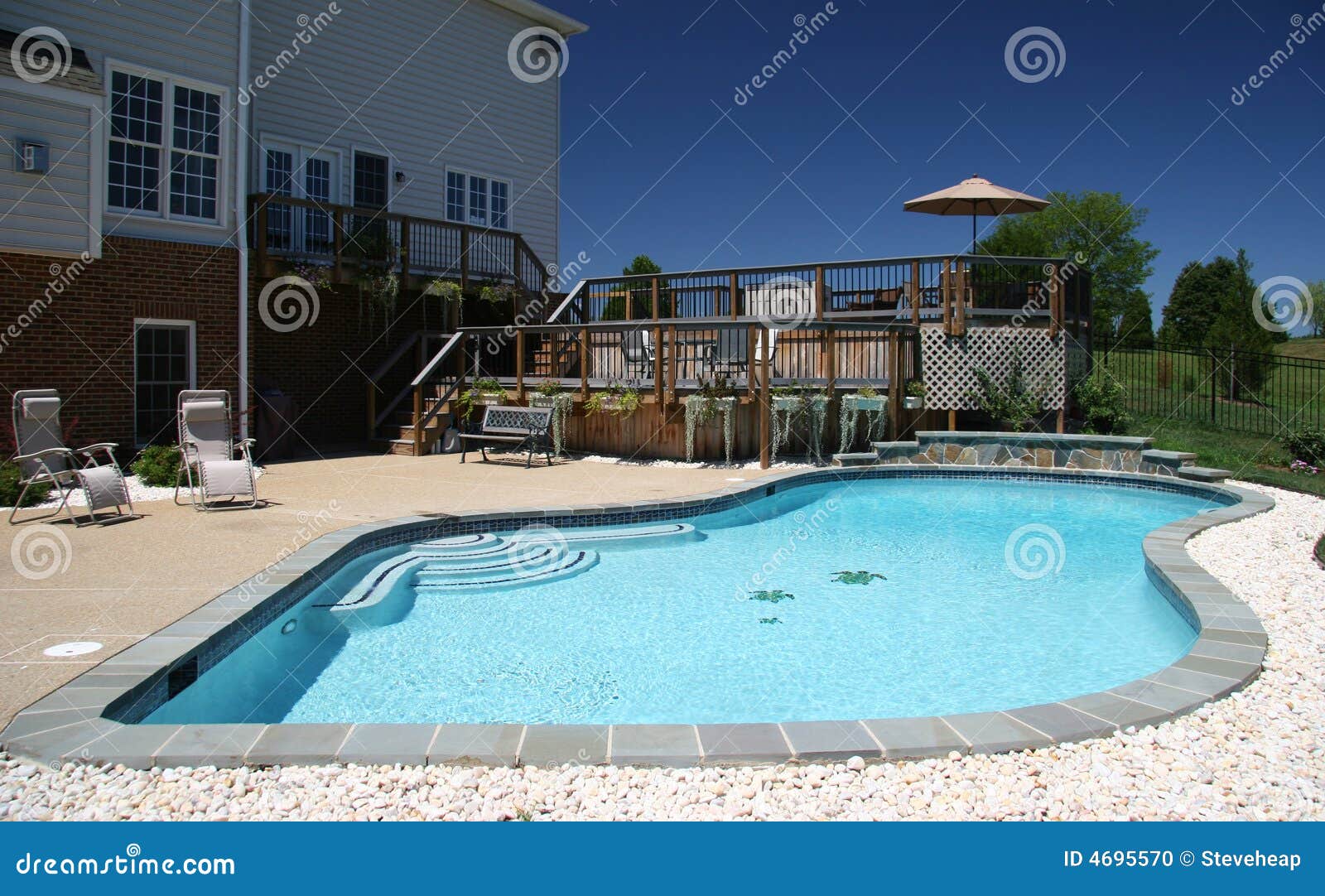 Garden Pool in Suburbs stock photo. Image of blue, deep - 4695570
