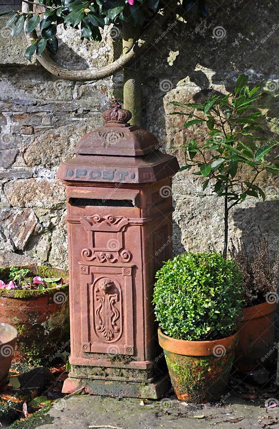 Garden post box stock image. Image of mail, postal, collection - 49863331
