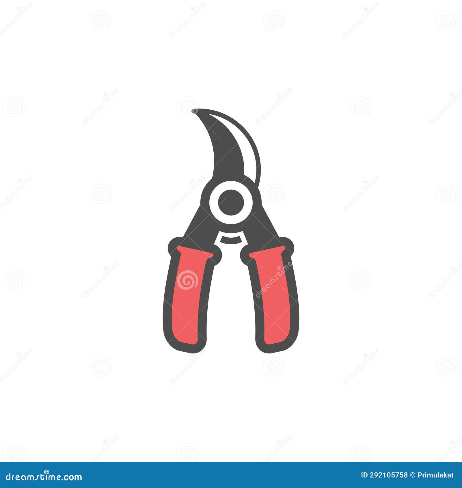 Garden Pruner Colorful Vector Icon, Garden Tool, Equipment and ...